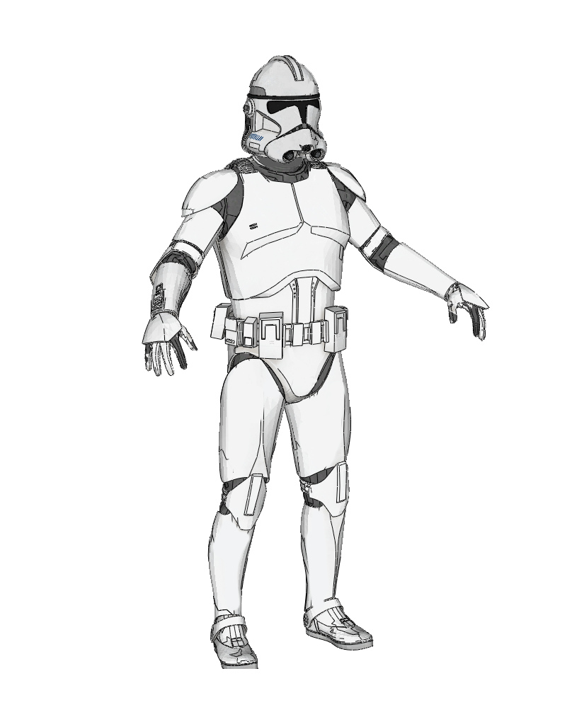 Clone Trooper Phase 2 Armor Cosplay EVA Foam Pepakura File Templates ...