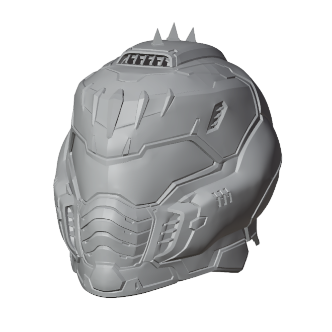 Doom Slayer Helmet 3D Print STL Files DIY - Doom: The Dark Ages ...