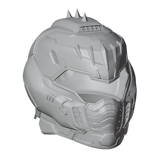 Doom Slayer Helmet 3D Print STL Files DIY - Doom: The Dark Ages ...