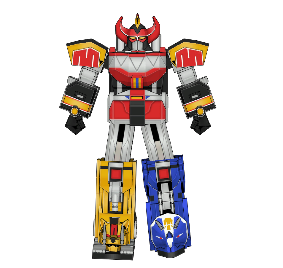 MMPR Megazord Cosplay Full EVA Foam Pepakura File Templates ...