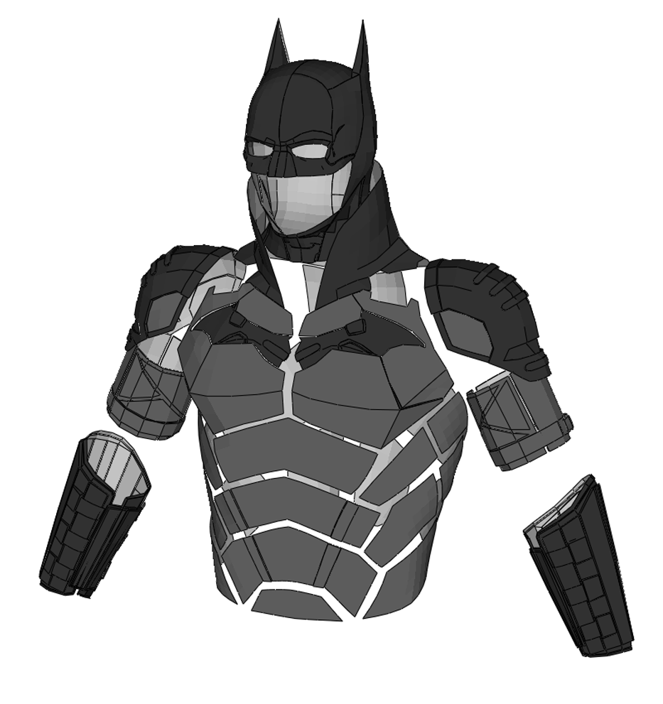The Batman (2022) Armor Cosplay EVA FOAM Pepakura File Templates ...
