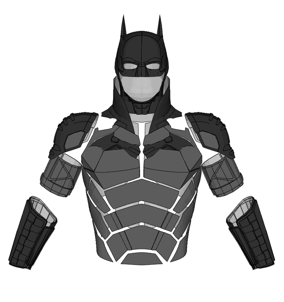 The Batman (2022) Armor Cosplay EVA FOAM Pepakura File Templates ...