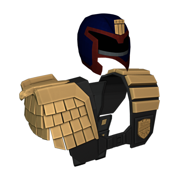 Judge Dredd Cosplay EVA Foam Pepakura File Templates (1995 Stallone Ve ...