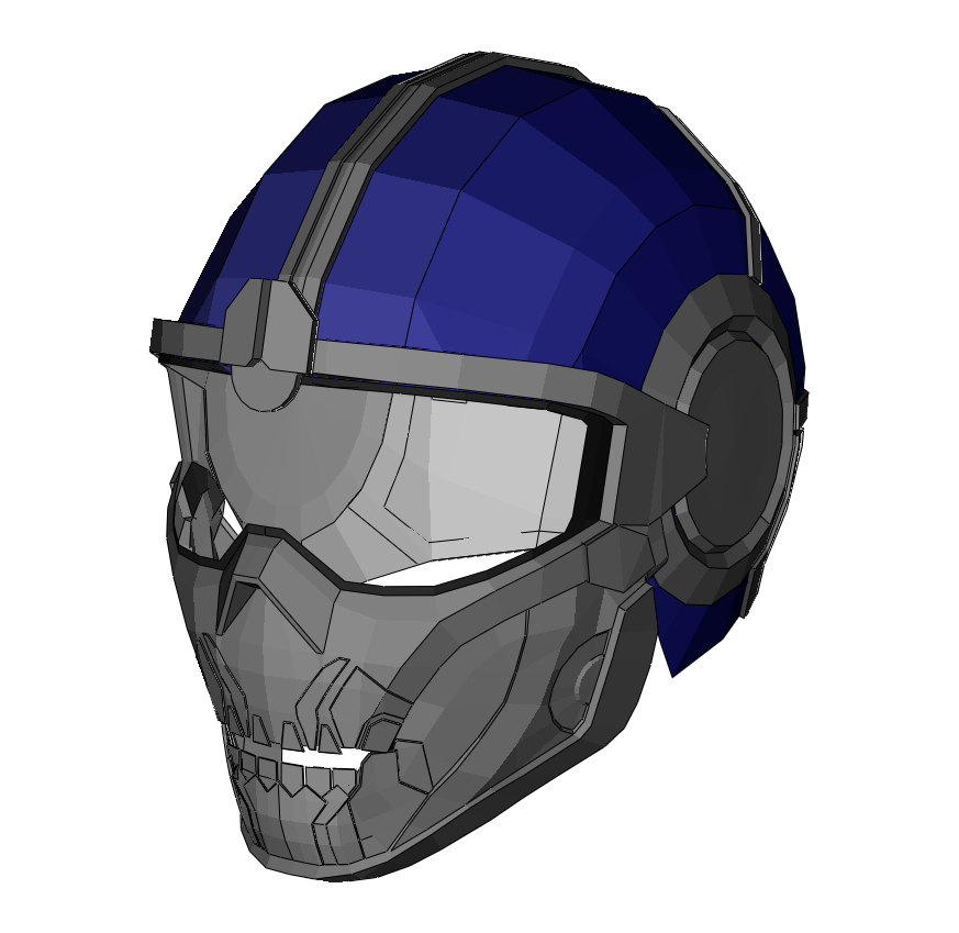 Taskmaster Helmet Foam Cosplay Pepakura File Template - Black Widow Mo ...